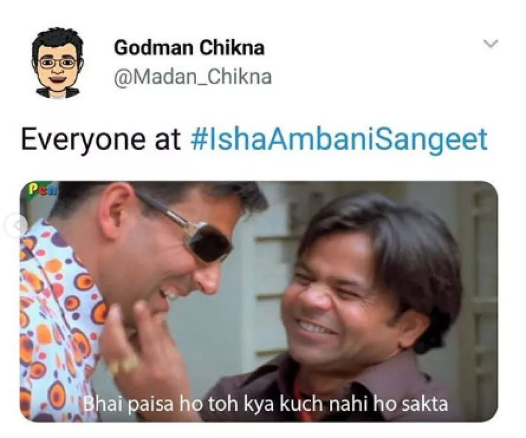 Isha Ambani And Anand Piramal's Pre-Wedding Celebrations Were A Hub For Hilarious Memes