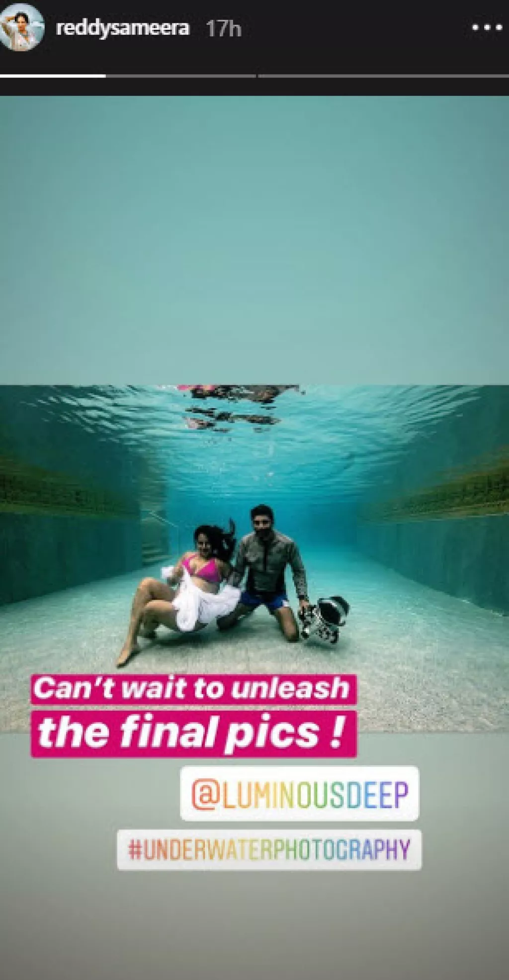 Sameera Reddy's Underwater Maternity Shoot Pictures Have Gone Viral ...