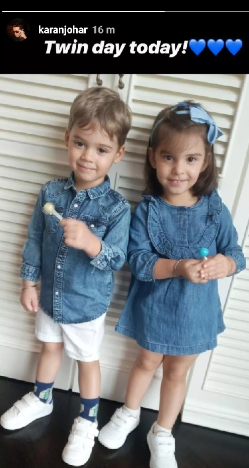 Karan Johar's Children, Yash Johar And Roohi Johar Wear Matching ...