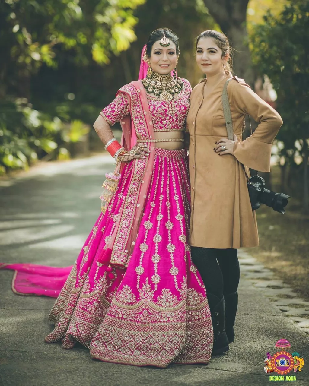 The Bride Who Wore A Rani Pink Lehenga With The Longest Dupatta For Her ...
