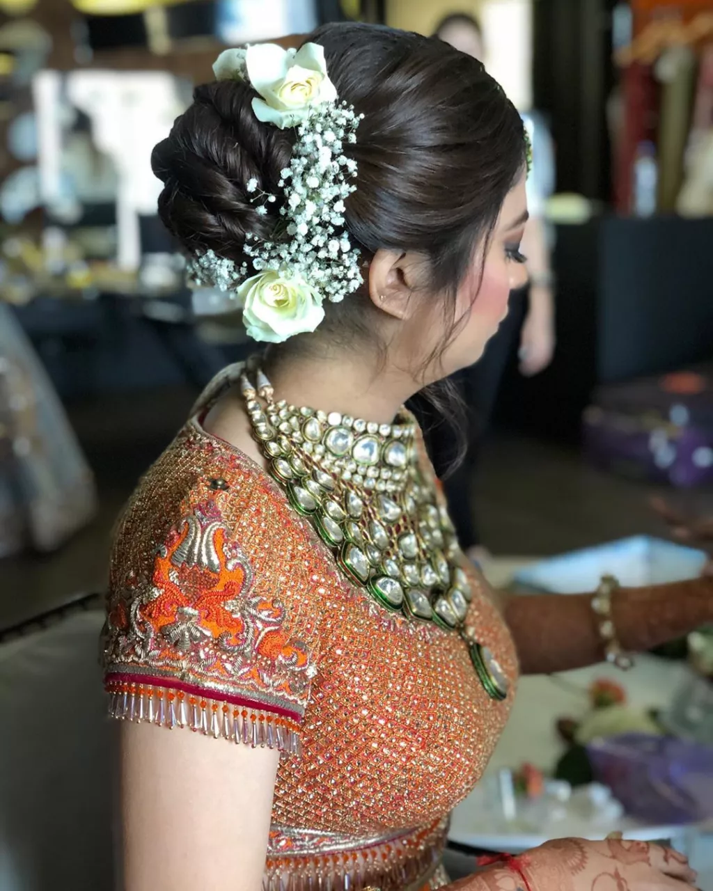 This Bride Wore A Gorgeous Orange-Red Lehenga With An Oversized ...