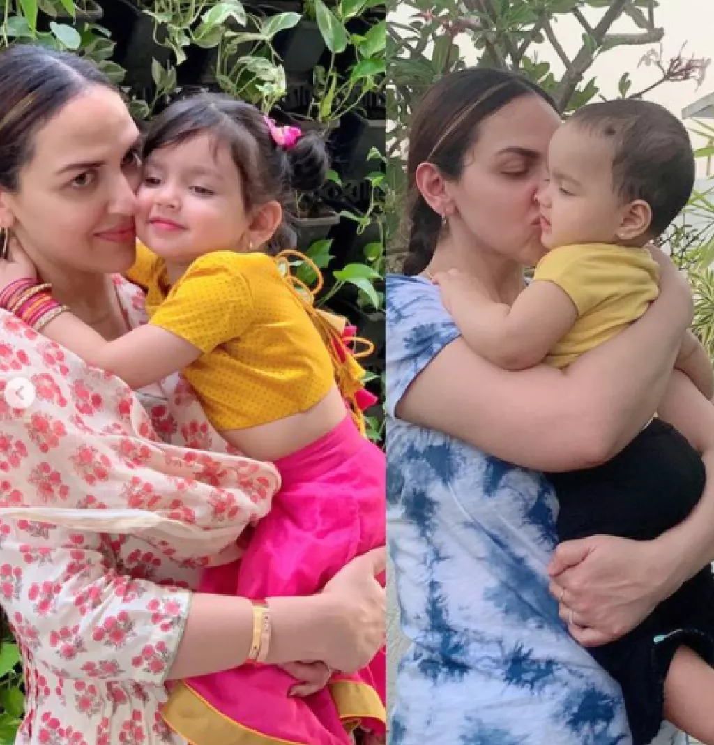 Esha Deol Plays Holi With Daughters, Radhya And Miraya, Smears 'Gulaal ...