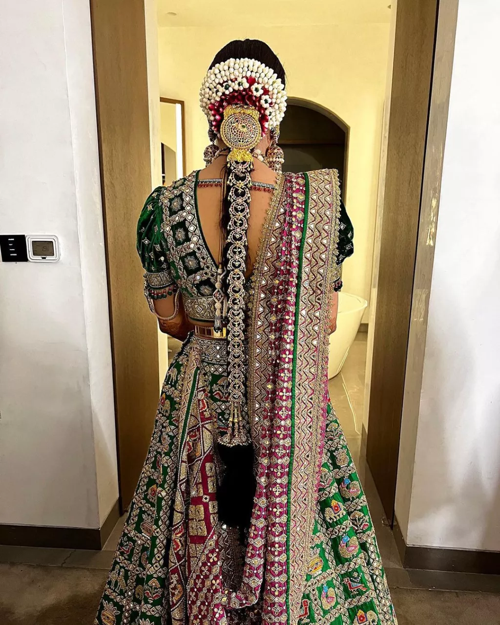 Bride Dons A Gujarati 'Gharchola' For Her Pre-Wedding Festivities ...