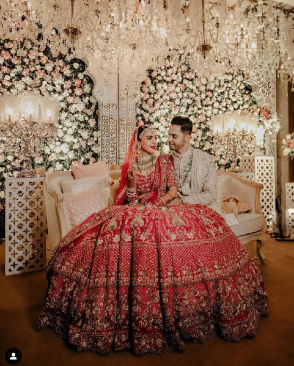 The Bride Designed Her Red Wedding Lehenga From Scratch, Styled It With ...