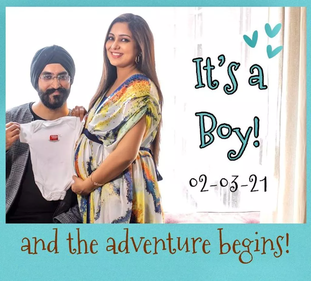 Harshdeep Kaur's Newborn Son, Hunar Singh Holding Her Finger With His ...