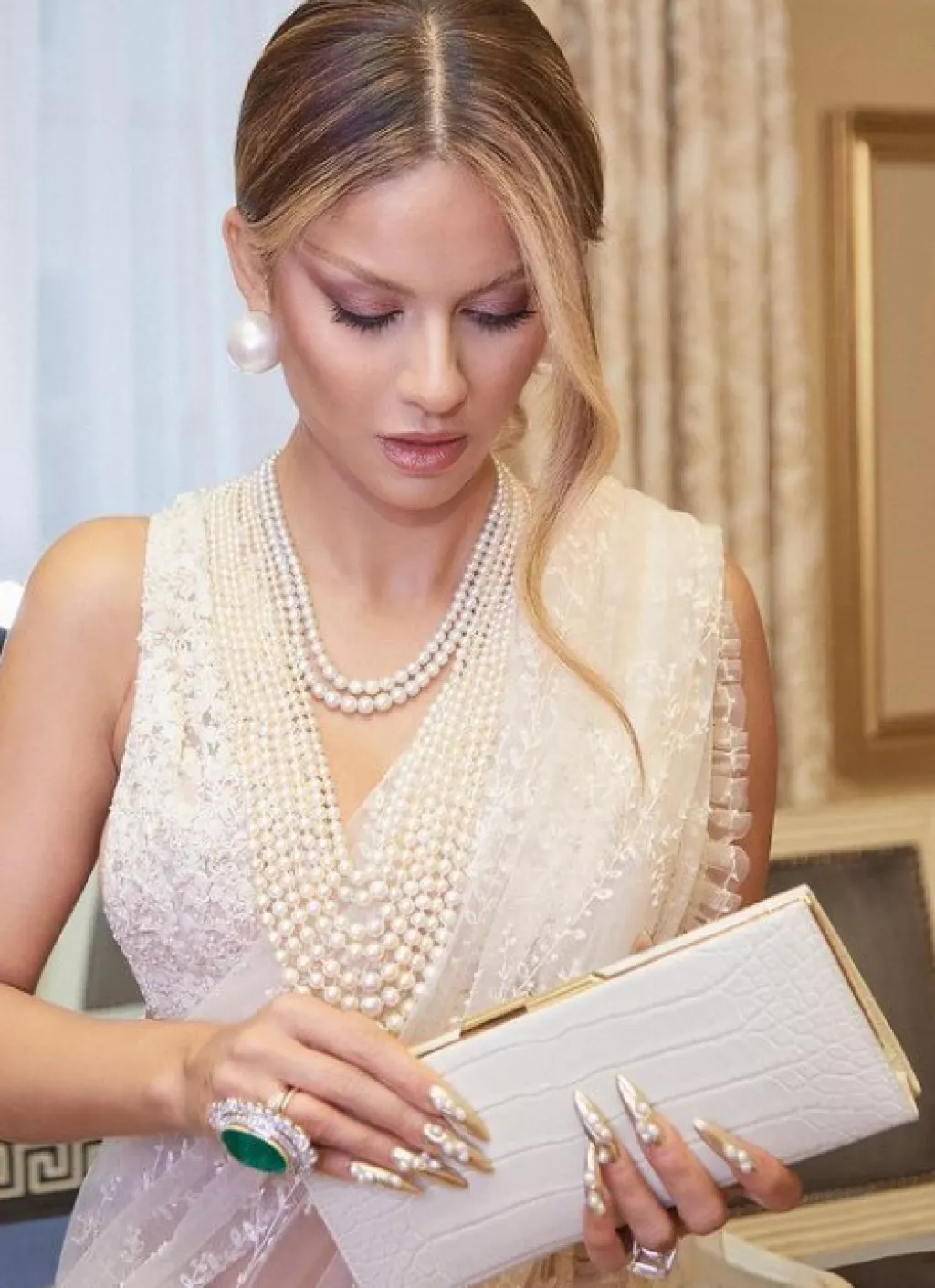 Natasha Poonawala Wears A Sabyasachi Saree, Teamed With A Tweed Chanel ...