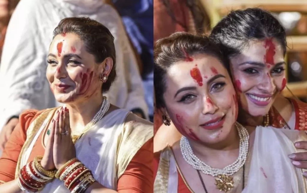 Rani Mukerji And Kajol Unite For 'Sindoor Khela', Bong Beauties Pose In ...