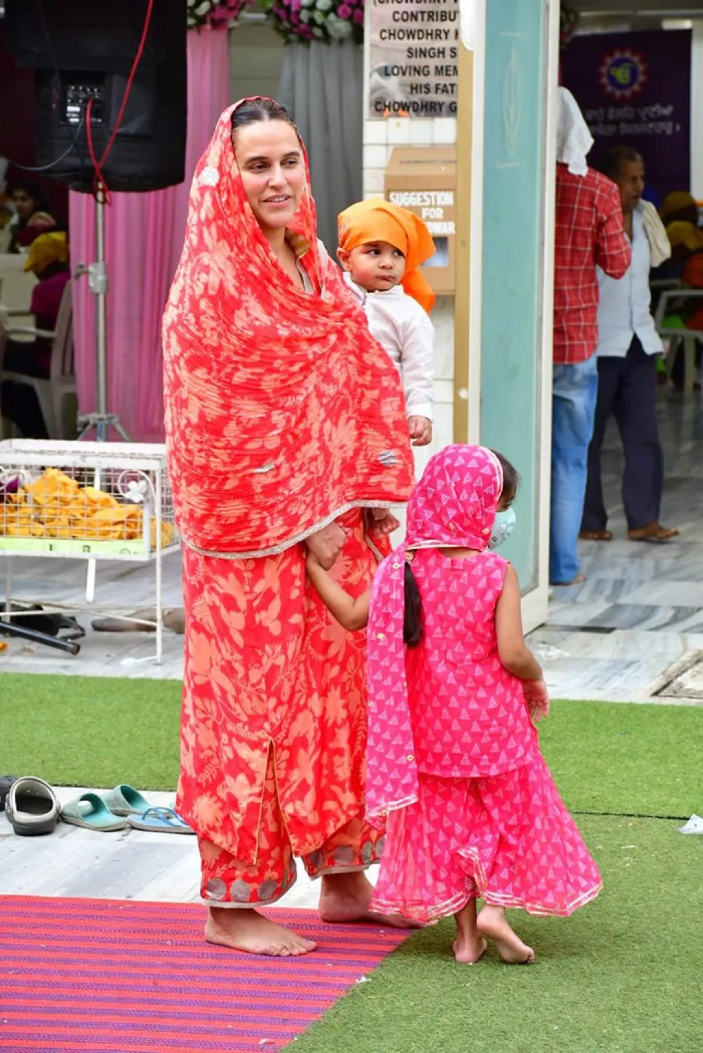 Neha Dhupia Rushes As Paps Click Her With Son, Guriq At Gurudwara, User ...