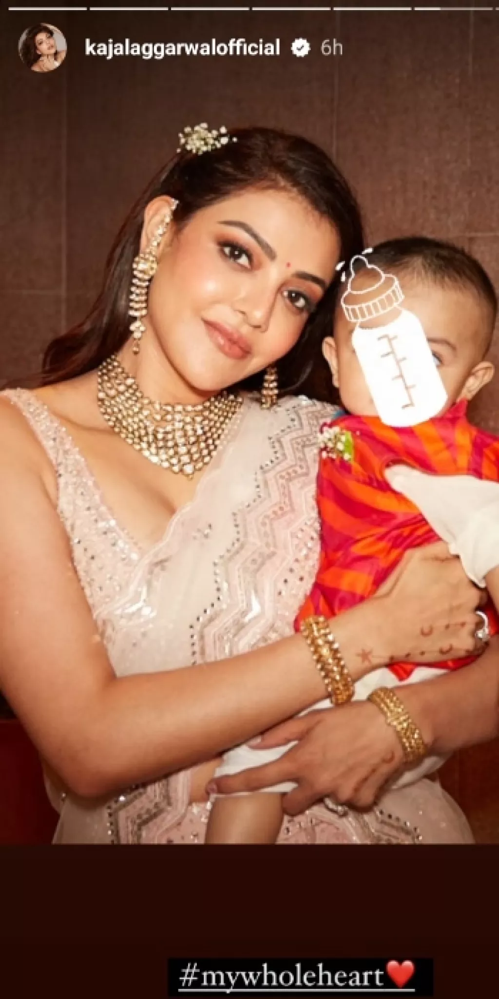 Kajal Aggarwal Shares Family Picture, Her Son, Neil Steal Hearts With ...