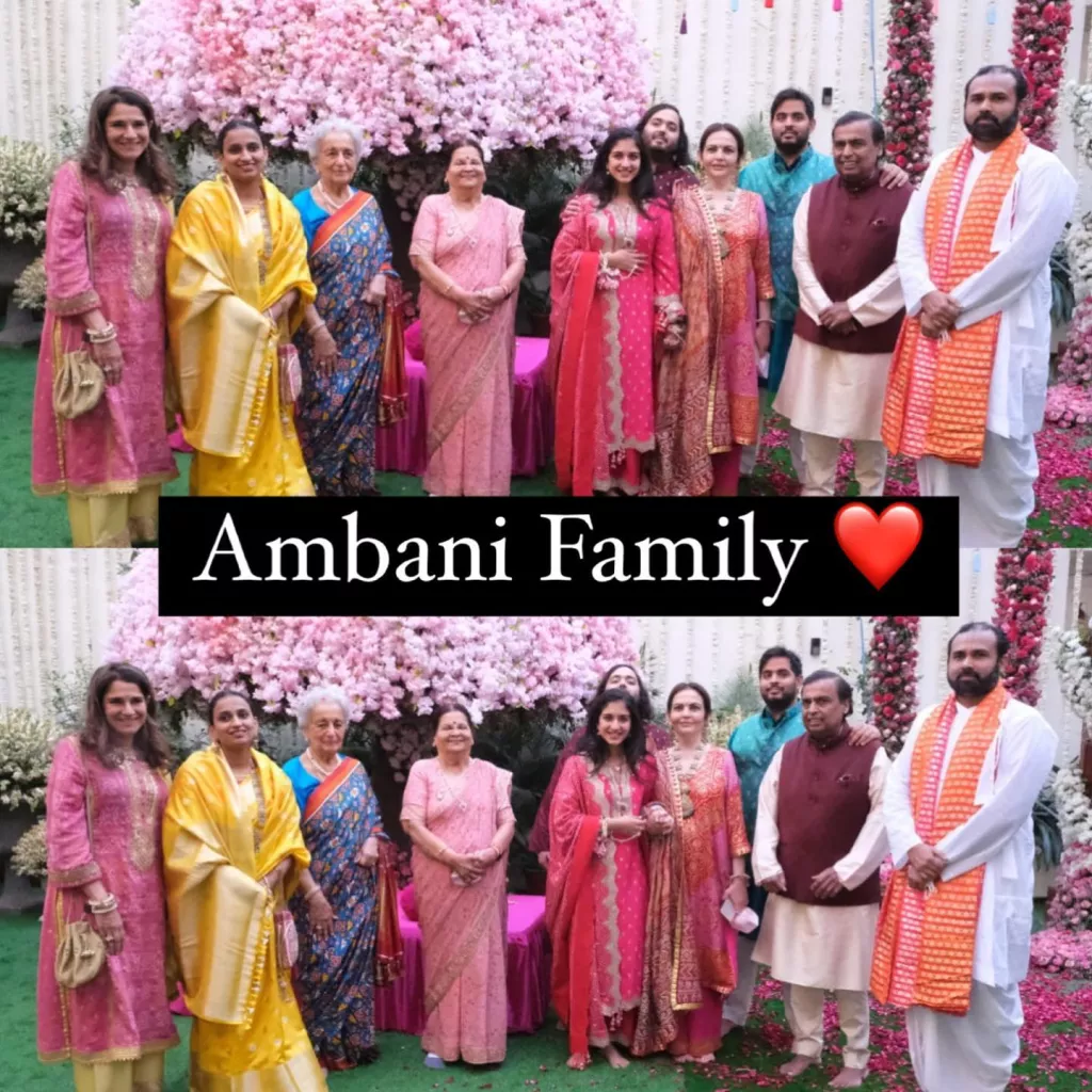 Radhika Merchant Dons A Pink Suit With Floral 'Haath Phool' For 'Roka ...