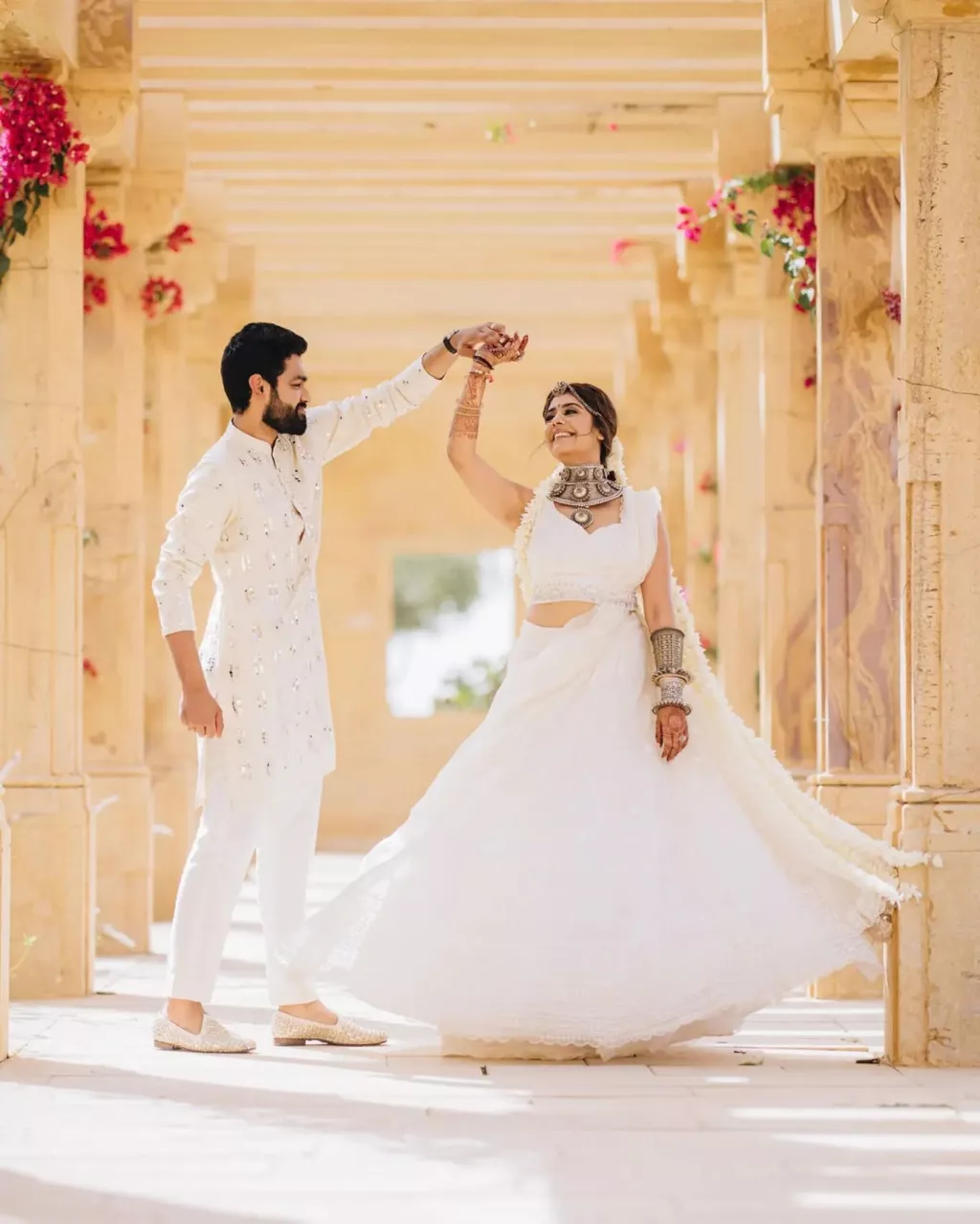 Malwari Bride Donned An All-White Lehenga With 82-Year-Old Silver ...