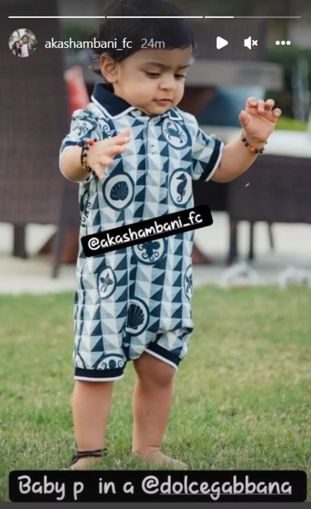 Prithvi Akash Ambani Donned Dolce And Gabbana's Onesie Worth Rs. 13,000 ...