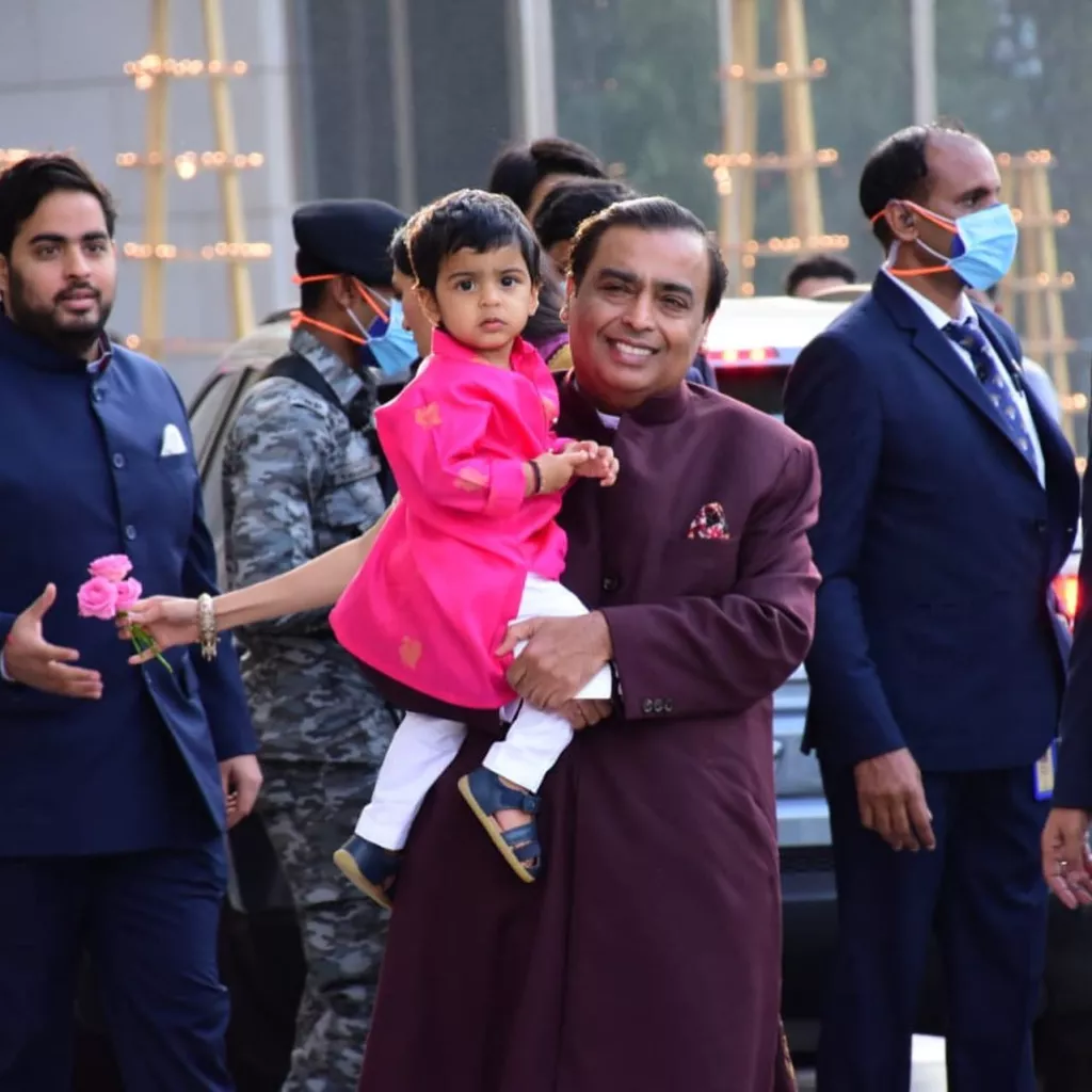 Mukesh Ambani's Grandson, Prithvi Akash Ambani Dons A Pink 'Kurta ...