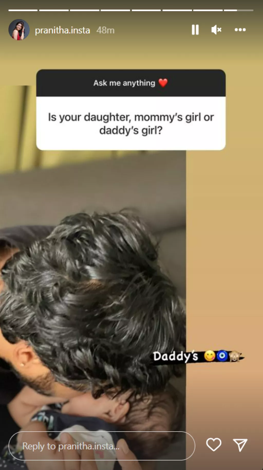 Pranitha Subhash Reveals Her Daughter Is 'Daddy's Girl', Shares A ...