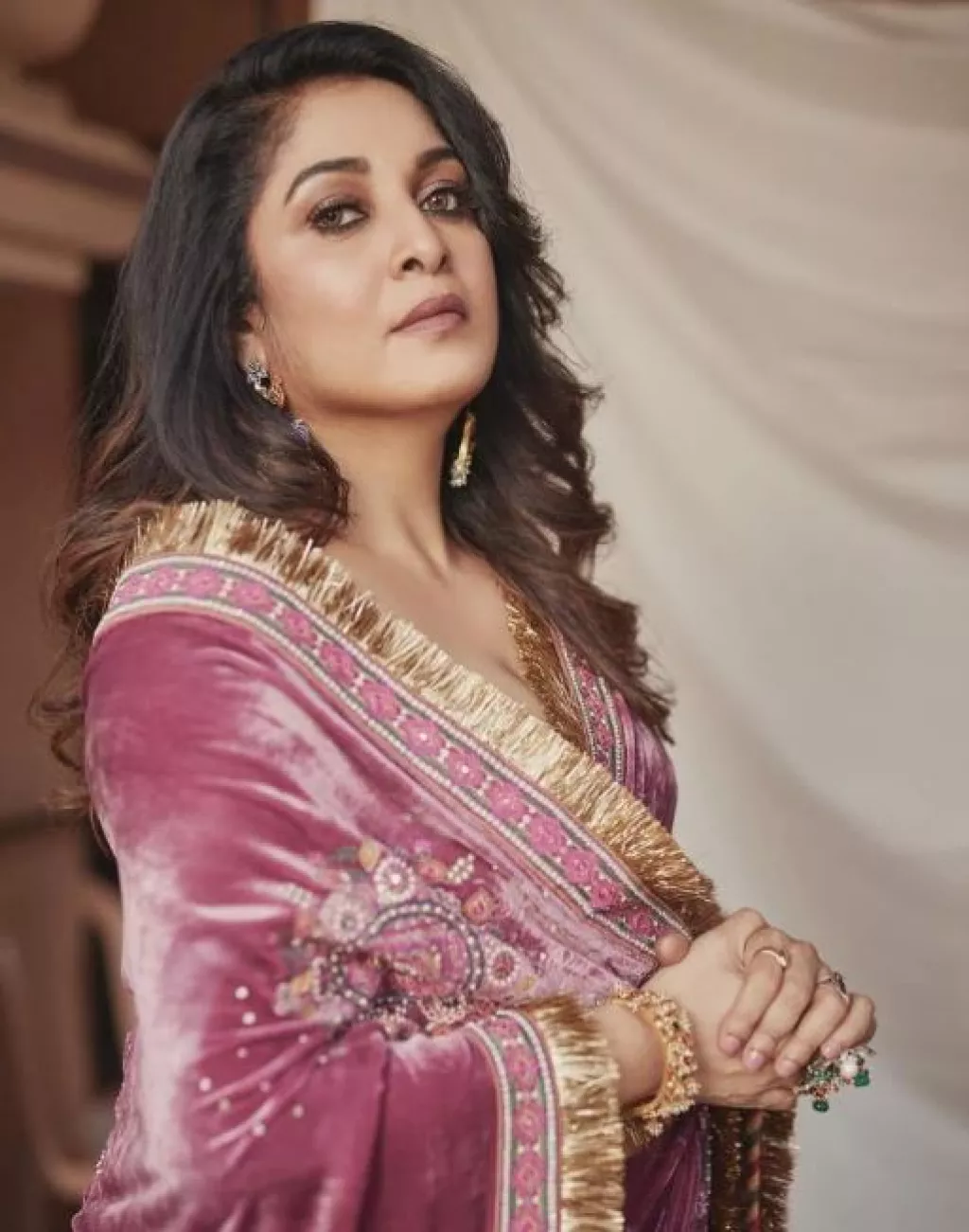 'Sivagami' From 'Baahubali', Ramya Krishnan Stuns In A Ruby Silk Velvet ...