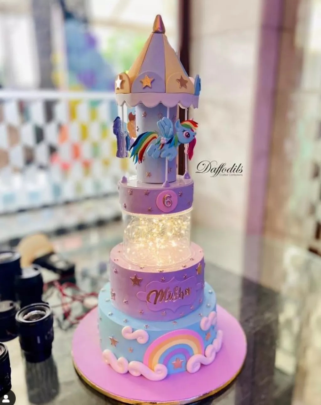 Misha Kapoor's 'Little Pony' Themed Cake For 6th B'Day, Layered With ...