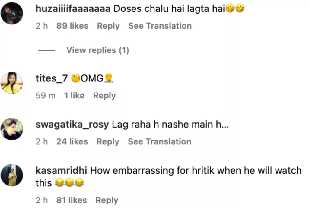 Hrithik Roshan Reacts To GF, Saba Azad's Dance On The Runway, Claps ...