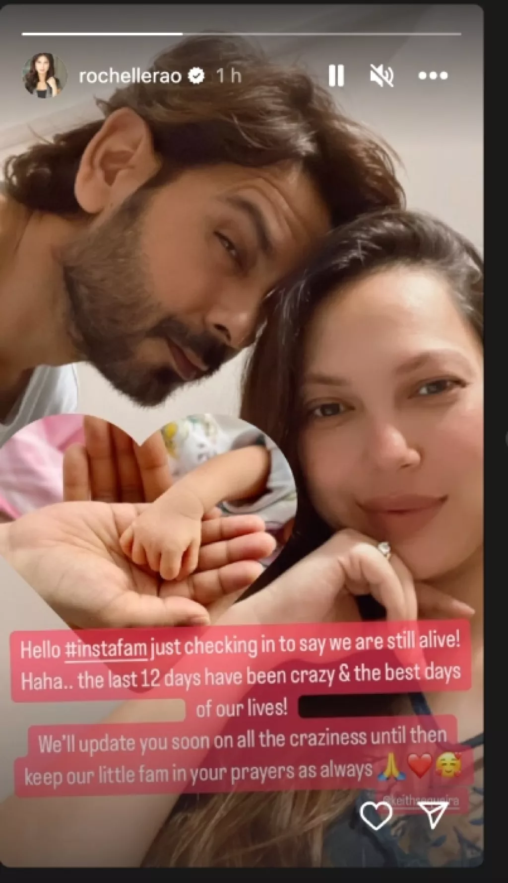 Rochelle Rao Shares First Picture Of Her Baby Girl, Reveals The Last 12 ...