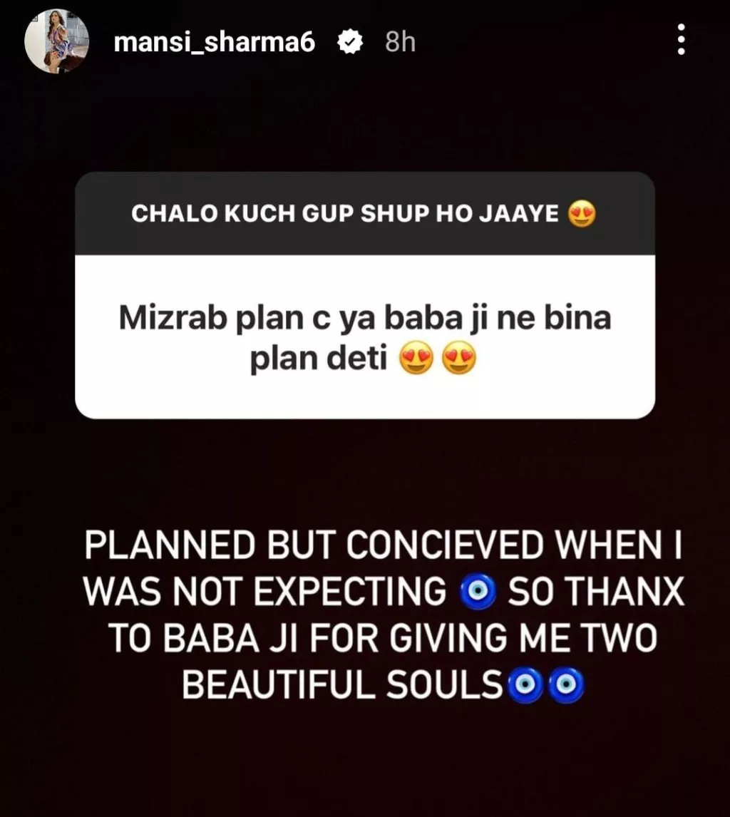 Mansi Sharma Finally Reveals Baby Girl, Mizrab's Cutesy Face, Mentions ...