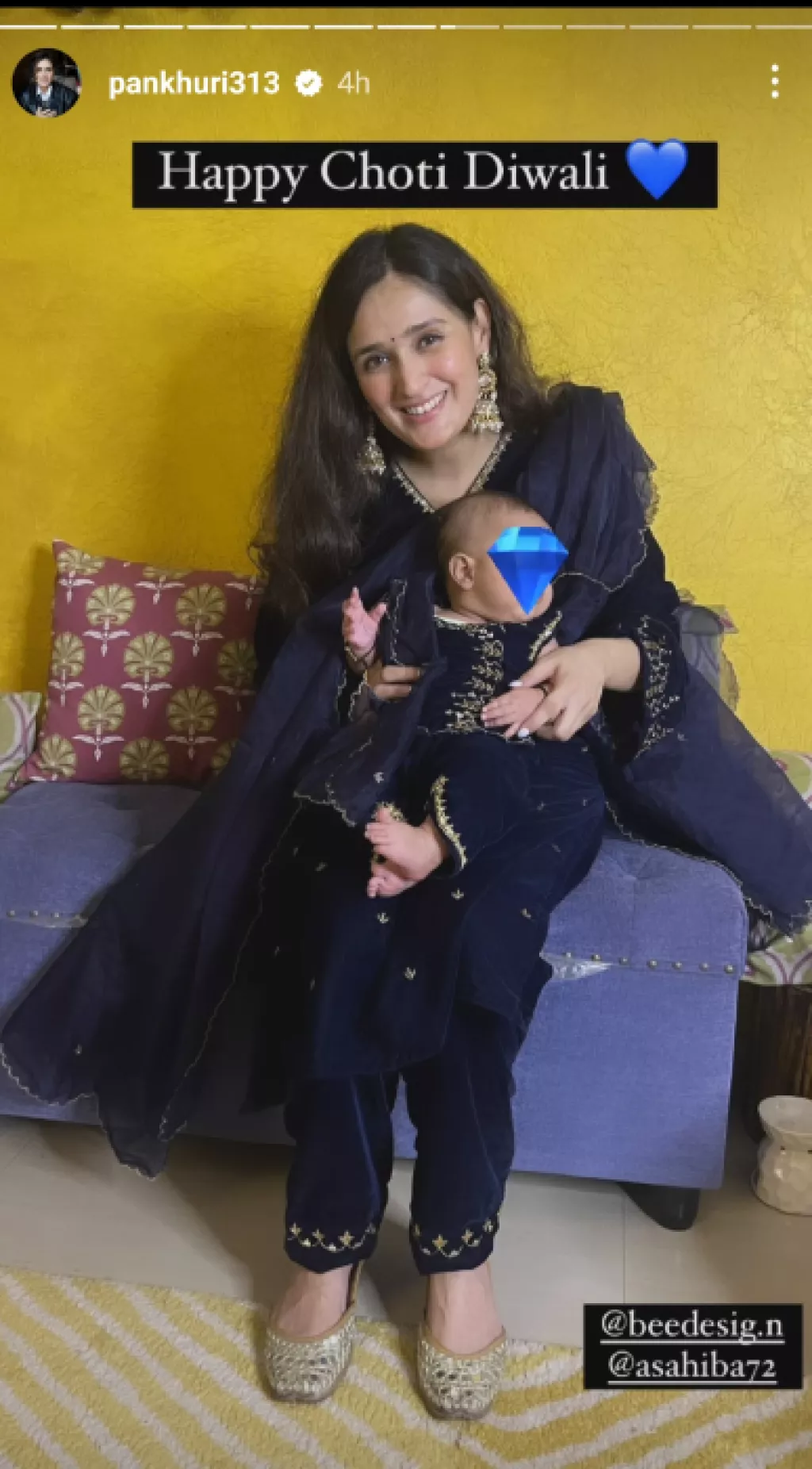 Pankhuri Awasthy's Daughter, Radhya Celebrates 1st 'Choti' Diwali ...