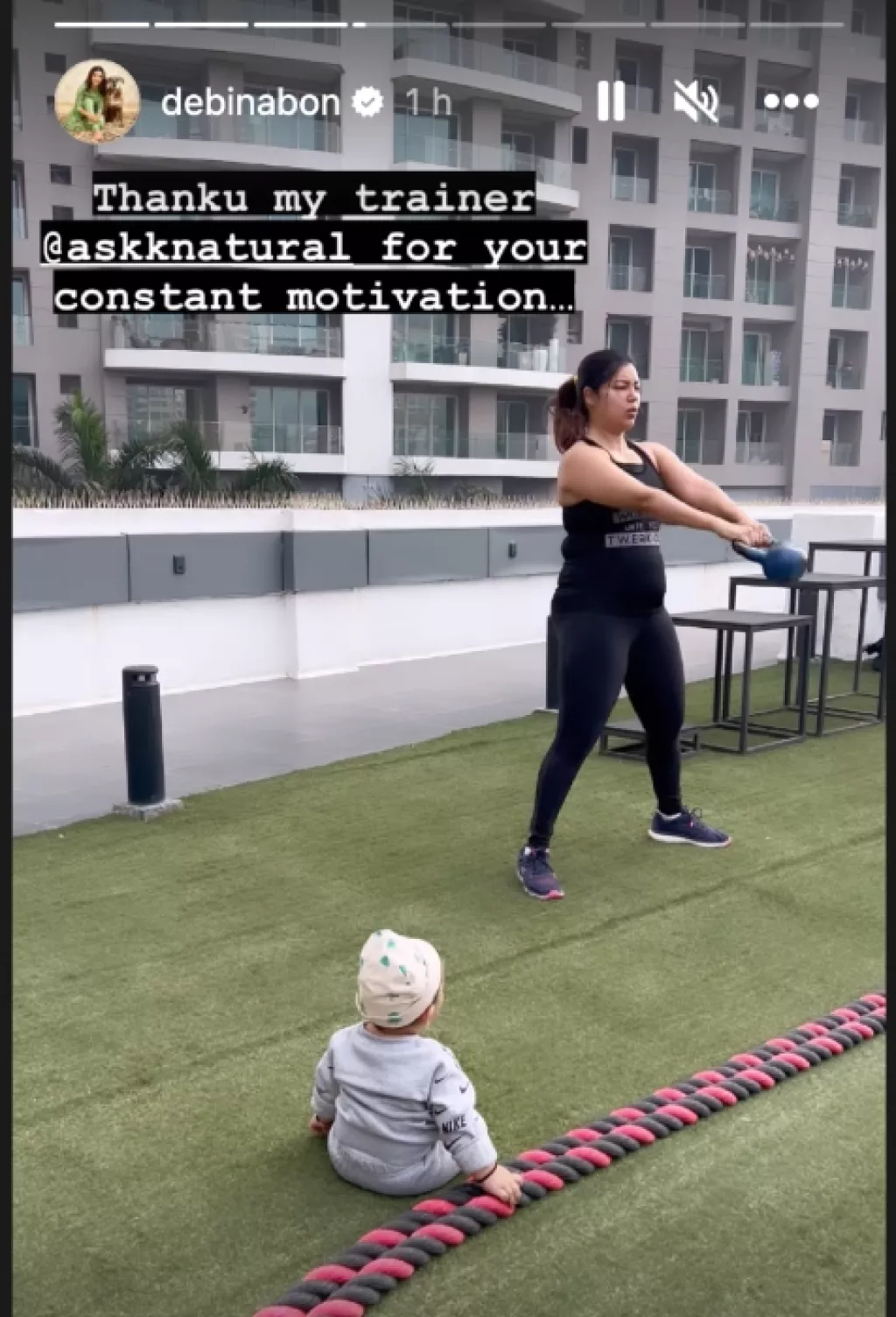 Debina Bonnerjee Works Out With Her Nine-Month-Old Baby Girl, Lianna ...