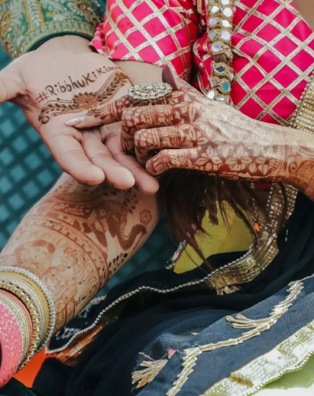 Kirtida Mistry Dons Green-And-Pink-Hued Lehenga For Her Mehendi, Poses ...