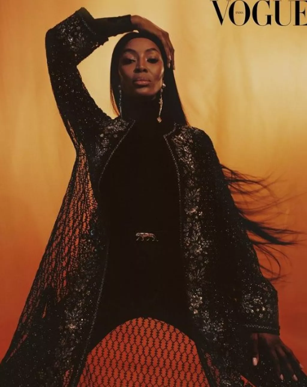 Supermodel, Naomi Campell Graces Vogue India's Cover Decked Up In ...