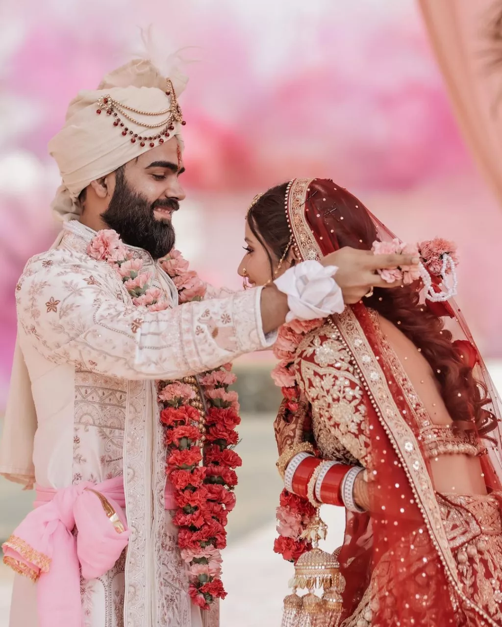 Influencer, Neetu Bisht Gets Married To Her BF, Lakhan, Dons A Red ...