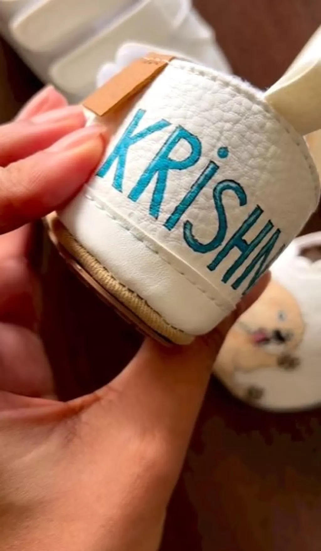 Isha Ambani's Twins Aadiya And Krishna's Customised Shoes With Hand ...