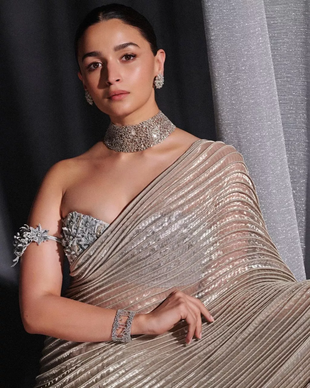Alia Bhatt Donned A Custom-Made Elie Saab Gown With A Matching Sheer ...