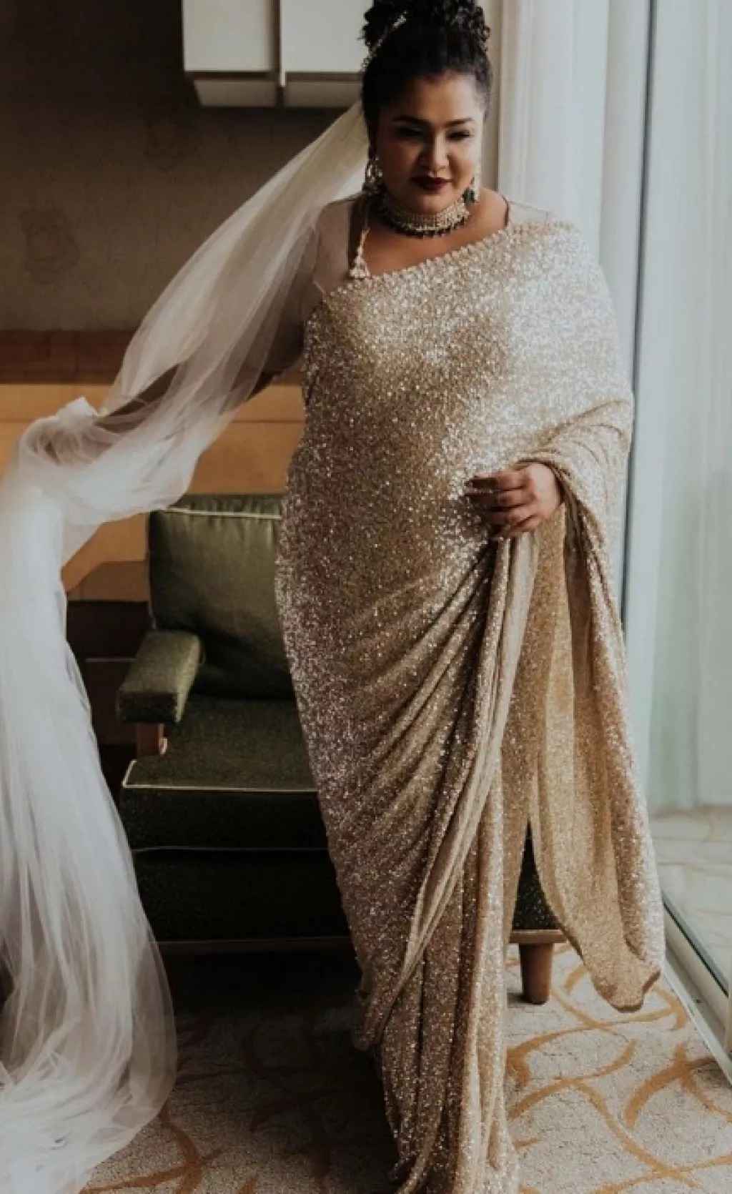 16 Brides Who Paired Their Saree With Pretty 'Dupattas': From Long ...