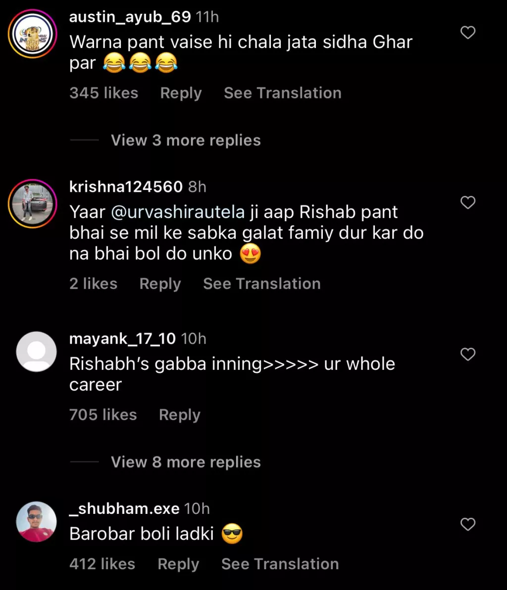 Urvashi Rautela Reacts To The Viral Placard Picture From The Stadium, Netizen Says, 'Bas Kar Behen'