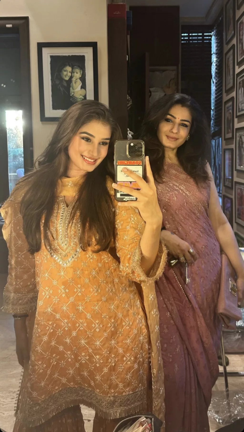 Rasha Thadani Dazzles In A Mirrorwork 'Sharara', Looks Like Her Mom ...