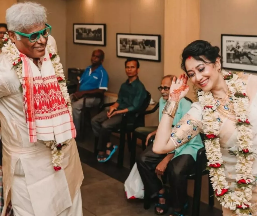 Ashish Vidyarthi Ties Gold 'Magalsutra' To Wife, Rupali, Performs Bihu With Ladylove