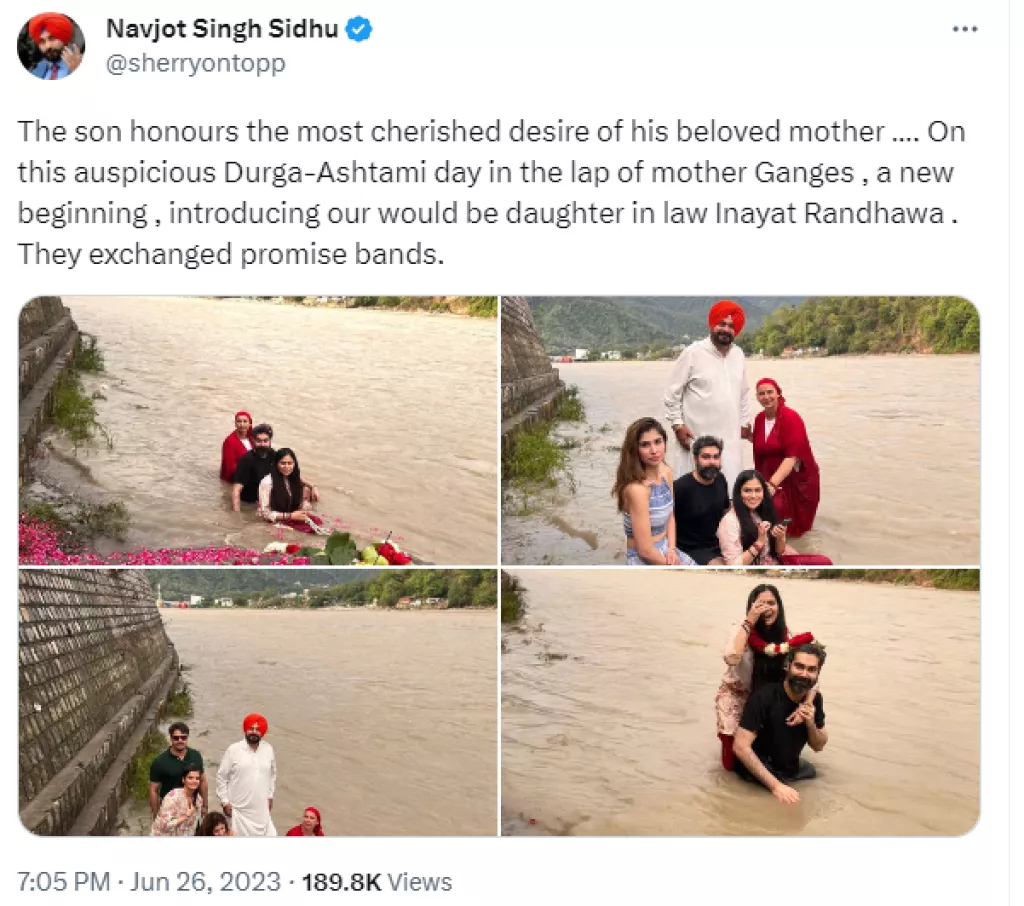 Navjot Singh Sidhu's Son, Karan Ties The Knot With Fiancee, Inayat, She ...