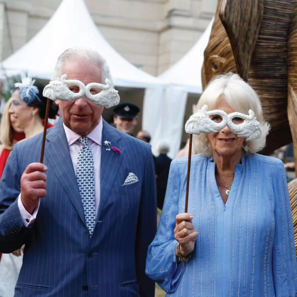 King Charles III And Queen Camilla Flaunt Their Shola Masks From ...