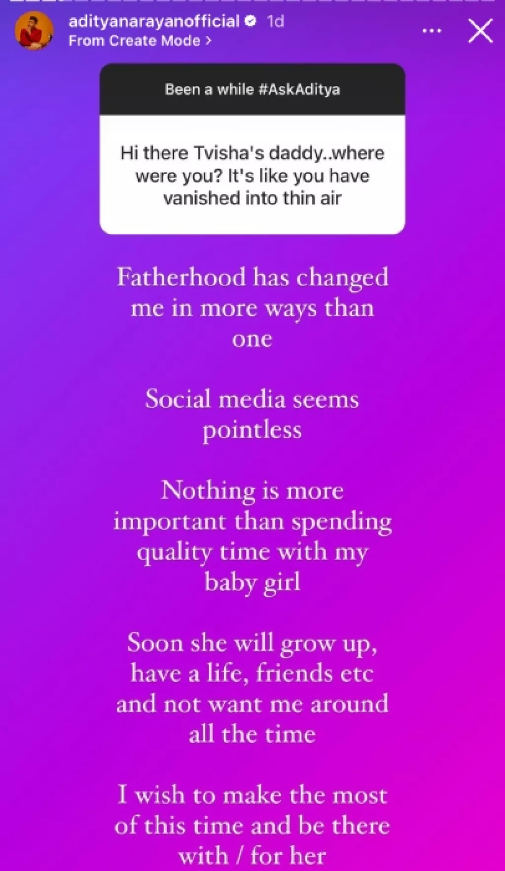 Aditya Narayan Reveals Why He Left Social Media After Birth Of Tvisha ...