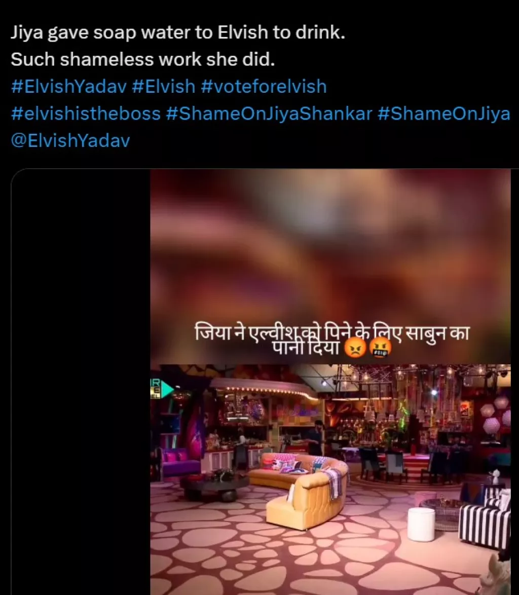 Jiya Shankar Makes Elvish Yadav Drink Soap-Mixed-Water, Latter's Fans ...