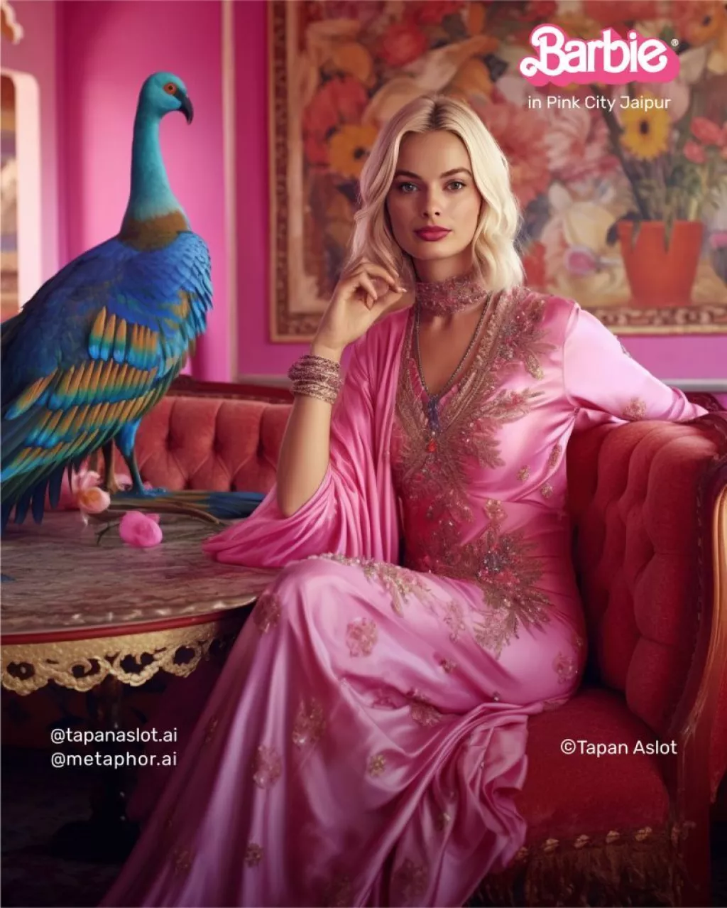 Barbie As An Indian Queen: Indian Illustrator Designs Margot Robbie In ...