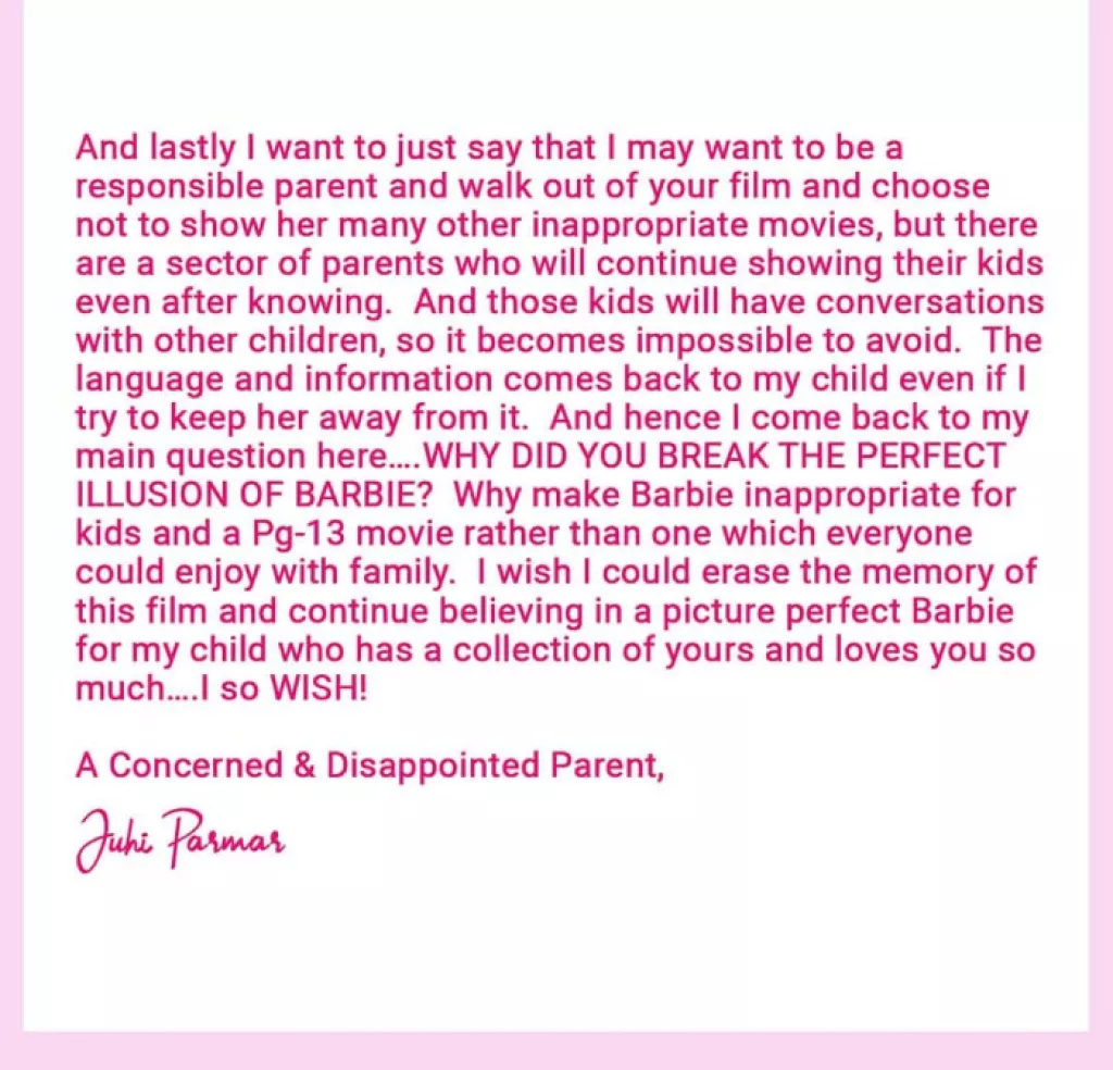 Juhi Parmar Calls Out 'Barbie' Makers For Showing Inappropriate Content ...