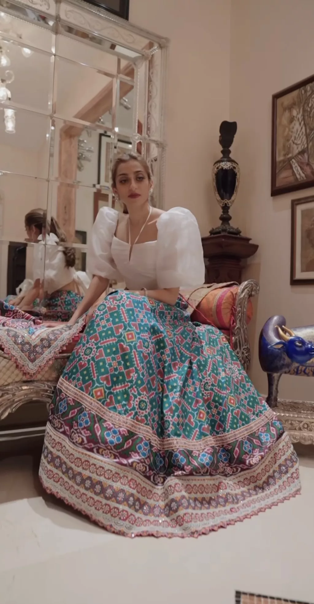 Shloka Mehta's Sister, Diya Adds A Modern Twist To Patola Fabric, Decks ...
