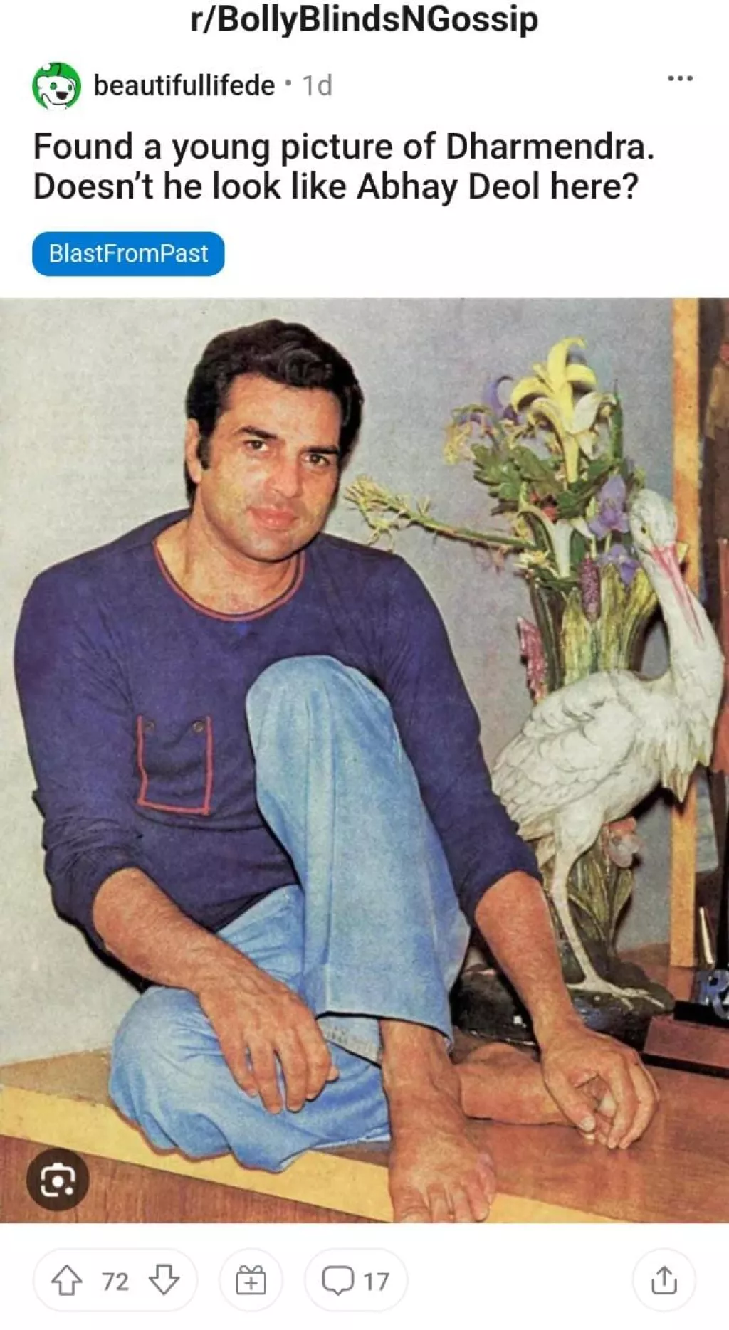 Dharmendra's Photo From Young Age Surfaces, Netizens Compare Him With ...