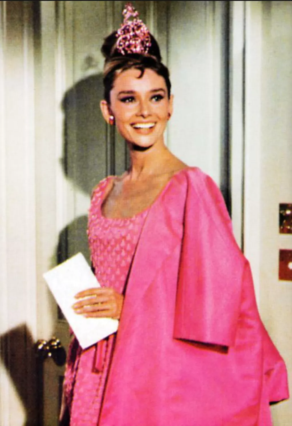 Audrey Hepburns Iconic Hot Pink Dress From Breakfast At Tiffanys To
