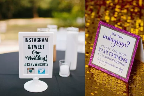 Fun And Creative Ways For Couples To Share Their Wedding Hashtags With ...