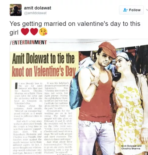 'Yeh Rishta Kya Kehlata Hai' Fame Actor Amit Dolawat To Tie The Knot On ...