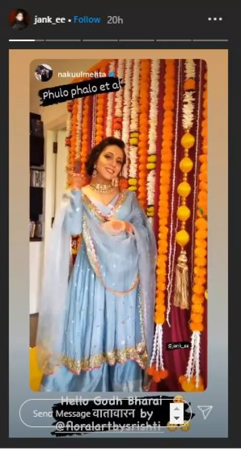 'Ishqbaaaz' Fame, Nakuul Mehta's Wife, Jankee Opts For An Ice-Blue Suit ...