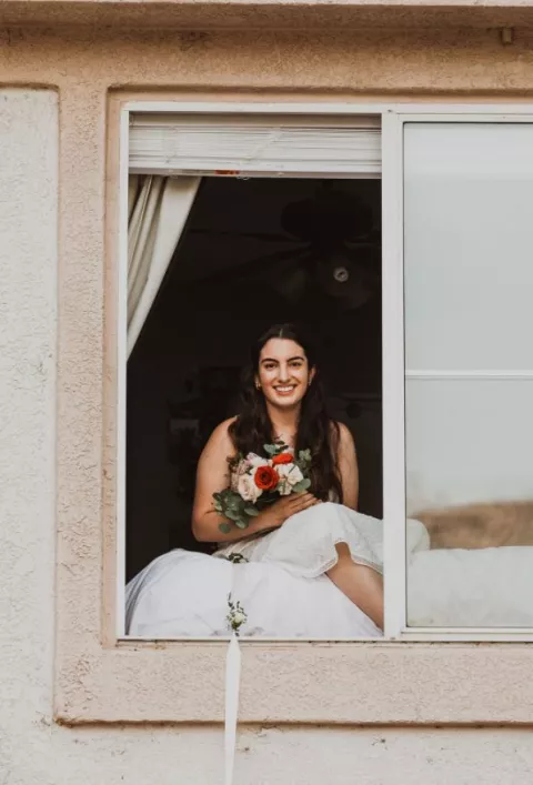 COVID Positive Bride Ties The Knot In A Unique, Quarantine Wedding ...