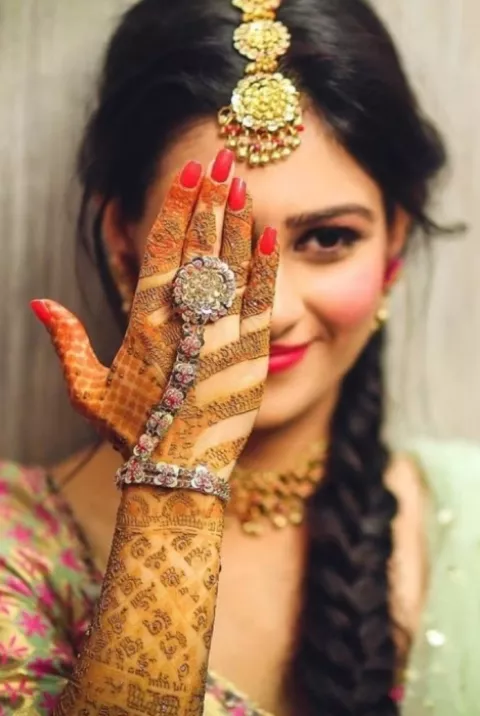 20 Beautiful Ring And 'Haathphool' Designs For Mehendi, From Seashell ...