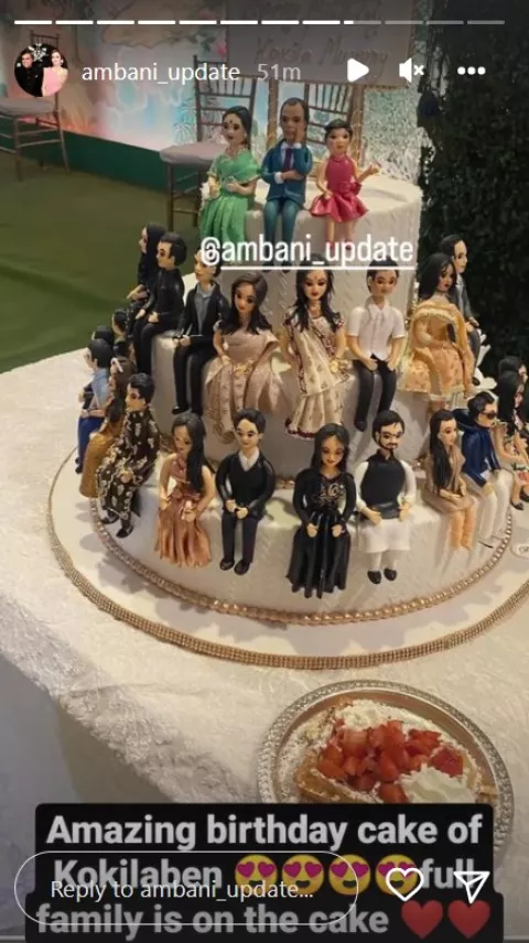Kokilaben Ambani's Unique Birthday Cake: It Featured Miniatures Of Each ...