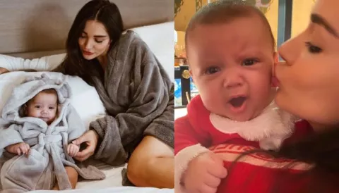Amy Jackson's Three-Month-Old Baby Boy, Andreas Turns Santa Claus ...